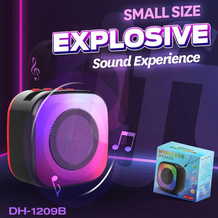 DH-1209 Bluetooth, USB, TF Card & FM Radio Supported Colorful Lighting ...