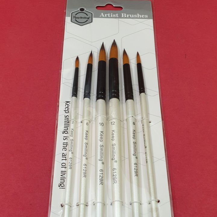 Water Colour Paint Brush Keep Smiling Artist Brushes set 7pcs | Daraz ...