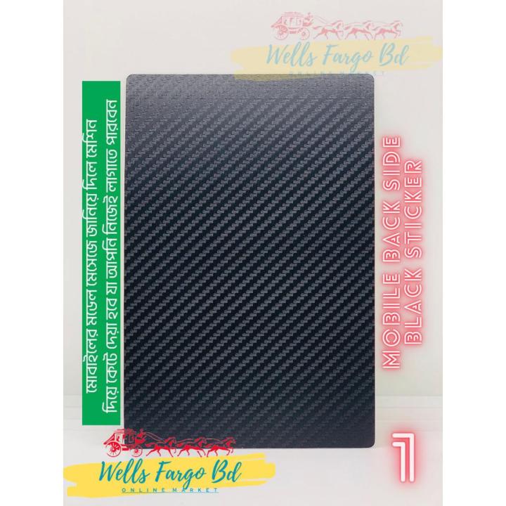 Mobile Back Side Black stickers 2 Part Skin Sticker (7 stickers out of ...