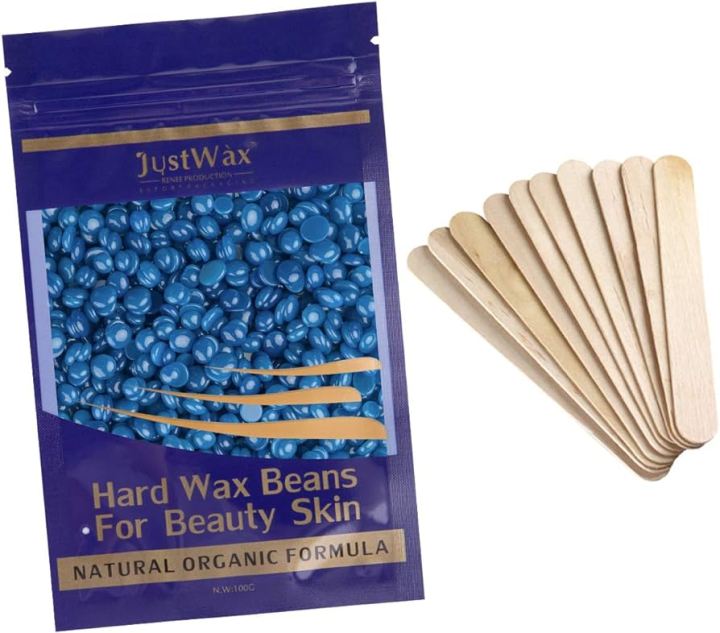 Hard Wax Beans (100g), 10pcs Wooden Waxing Applicator Sticks | Daraz.com.bd