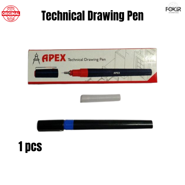 Apex Technical Drawing Pen 0.2mm (Without Ink) – Refillable Precision ...