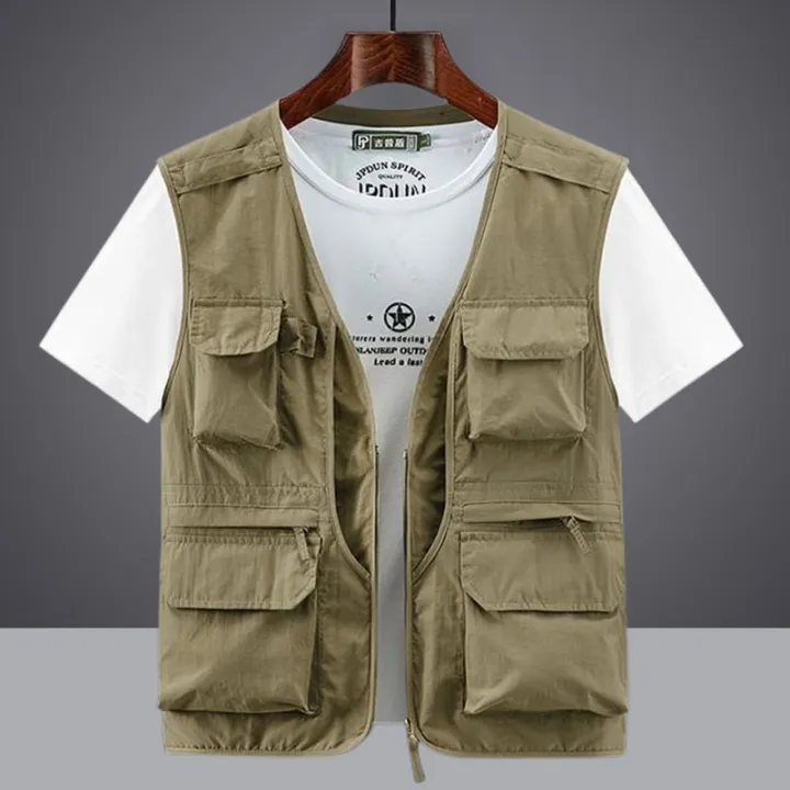 6XL Summer New Outdoor Vest Men Utility Tactical Multi-pocket Vest ...