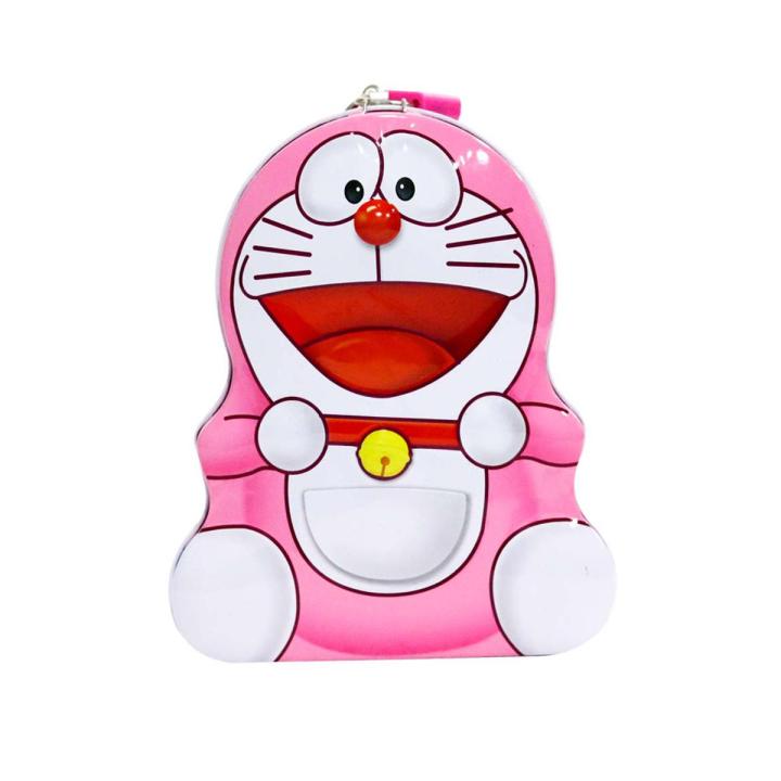 Doraemon Shaped Metal Coin Bank Box with Lock | Daraz.com.bd