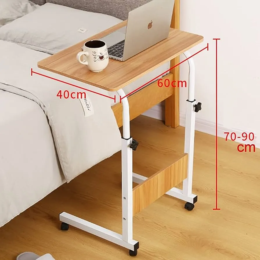 Wooden Bedside Portable Height Adjustable Studying Desk Over Bed Laptop Table Daraz .bd
