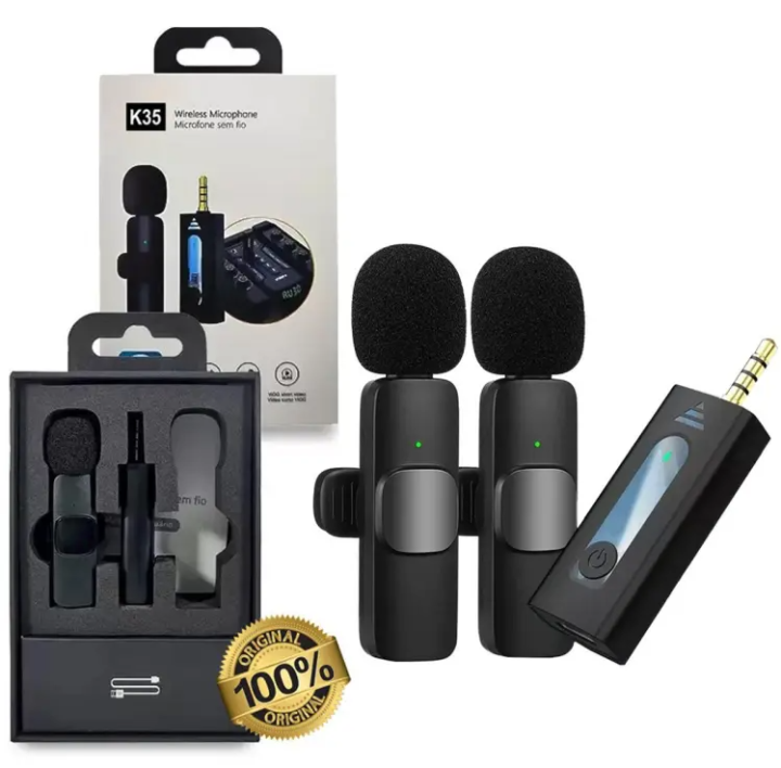 K9/K35/K8 Wireless Dual And Single Professional Lapel Lavalier Microphone Remove Noise For Typ c ...