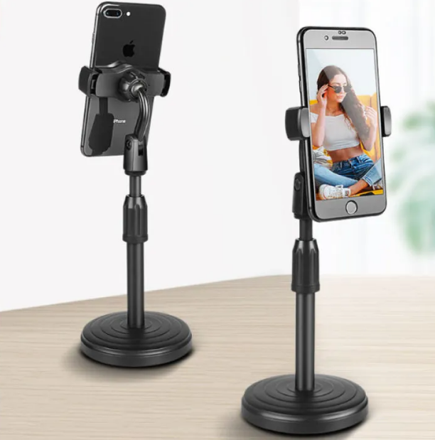 Desktop Mobile Phone Holder Stand 360 Rotate for Live Streaming Shoot ...