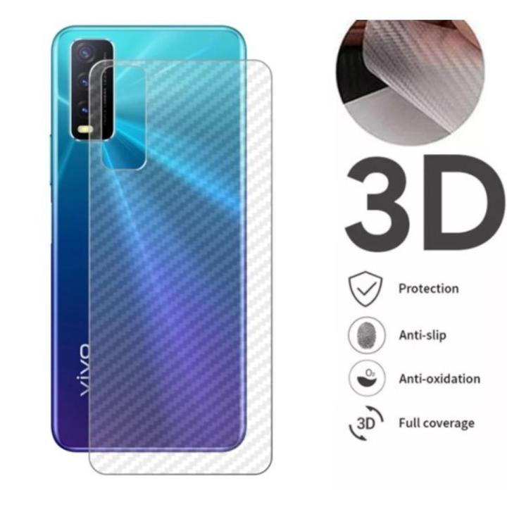 Carbon Fiber Sticker for Vivo Y20 - Transparent | Daraz.com.bd