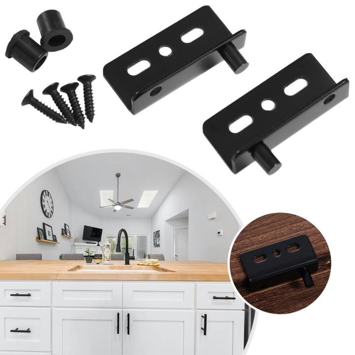 2pcs Hardware Multifunction Pivot Hinges Black/ With Bushing Upper ...