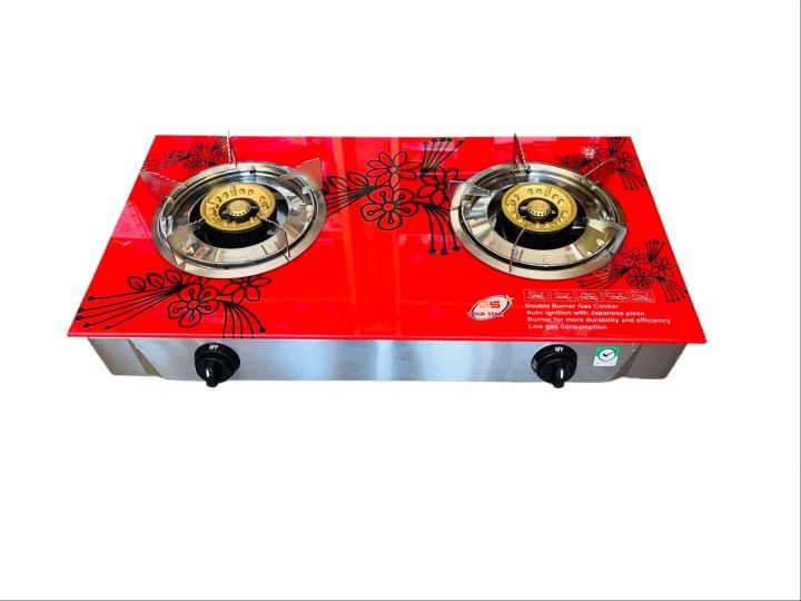 Gold Star Auto 3D Glass Double Gas Stove LPG 207 | Daraz.com.bd