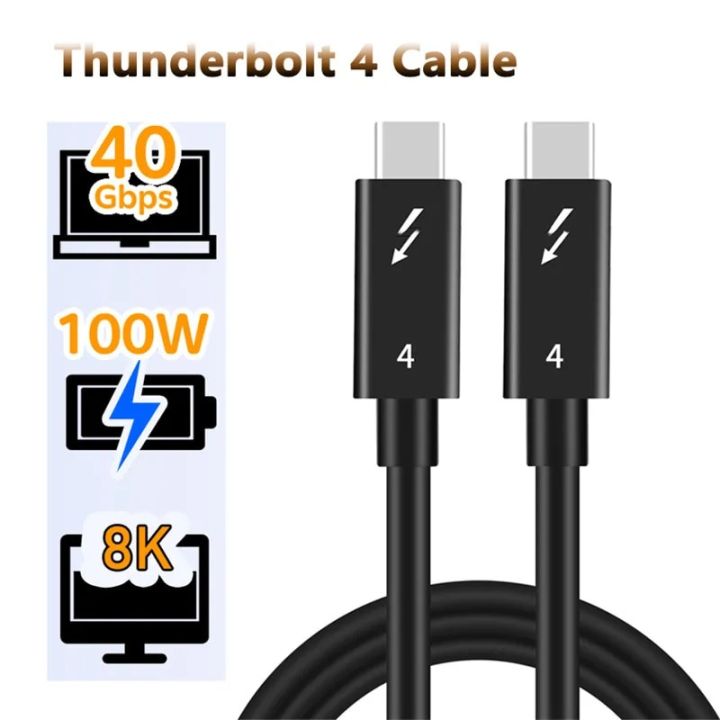 Thunderbolt 4 Cable PD100W USB C To Type C Fast Charging Cable 8K@60Hz ...