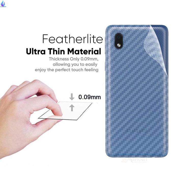 Samsung Galaxy M01 core Carbon Fiber Textured Back Screen Sticker ...