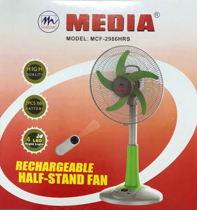 Defender/Kennede 16" Rechargeable Fan MCF-2986HRS with Remote ...