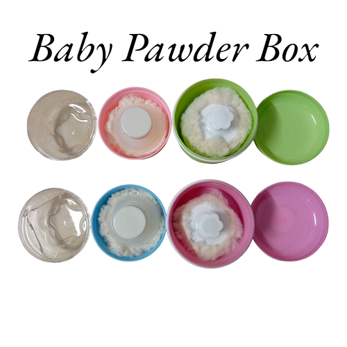 1 Ps Powder Puff Container Talcum Powder Container with Puff (Color as ...
