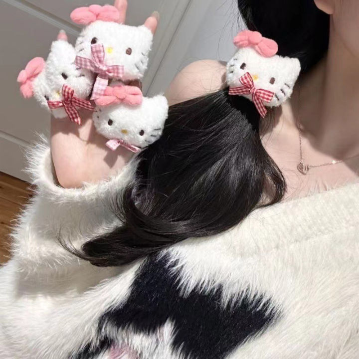 Sanrio Hello Kitty Scrunchies Cute Ponytail Hair Rope Face Washing Hair ...