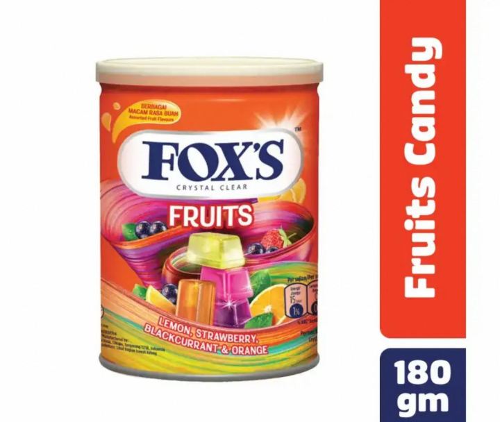 Fox's Crystal Clear Fruits Candy - 180gm (Indian) | Daraz.com.bd