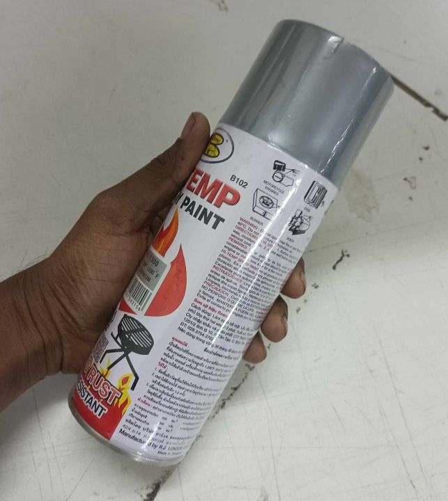 BOSNY Hi-Heat Resistant 1500°F 400ml ALUMINIUM Color Aerosol Spray ...