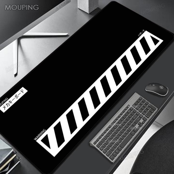 Black and White Mechanical Keyboard Desk Mat Aesthetic Mousepad Large ...