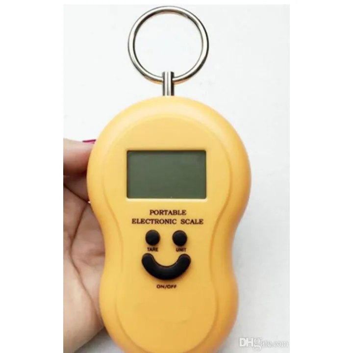 Electric Portable Scale With Smile Shape Design - Yellow | Daraz.com.bd