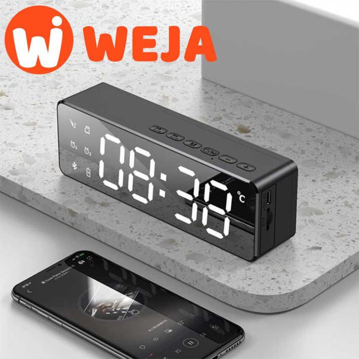 Wiressless Alarm Clock Multifunction LED Temperature Snooze USB ...
