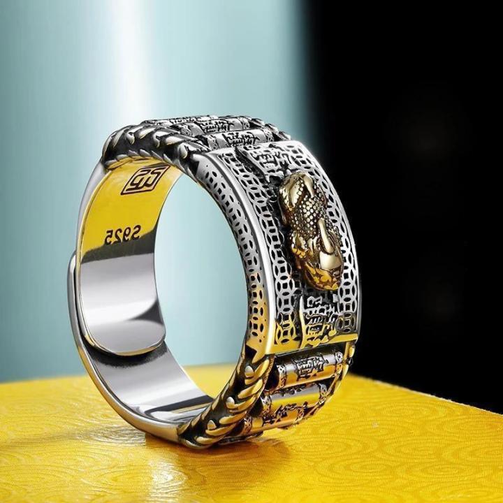 【Innovative design】New Lucky Pixiu Passepartout Ring for Men and Women ...