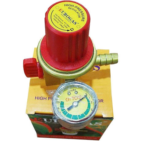 Eurogas High Pressure LPG Gas Regulator with Meter | 20mm & 22mm ...