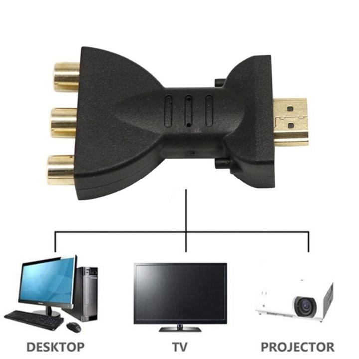 Flexible Portable HDMI to 3 RCA Video Audio AV Adapter Component Converter Creek | Daraz.com.bd