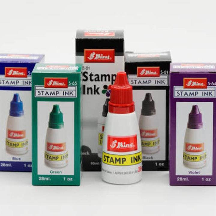 Stamp Pad ink shiny 28ml Black ,Red, Violet, Blue 1pcs | Daraz.com.bd