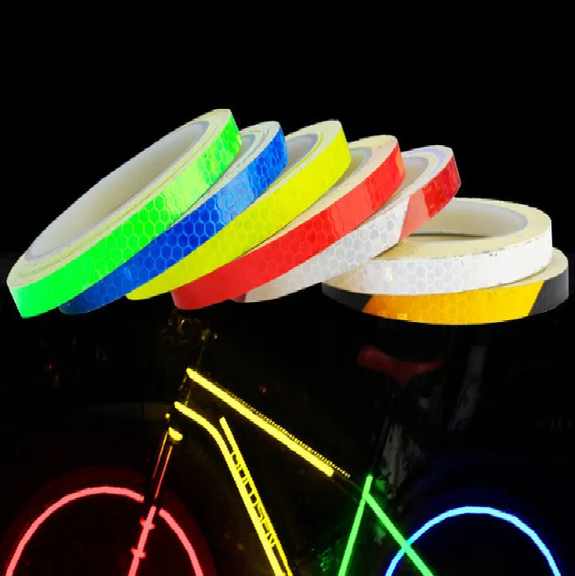 1cm*8m Bike Stickers Reflective Tape Fluorescent MTB Bike Bicycle ...