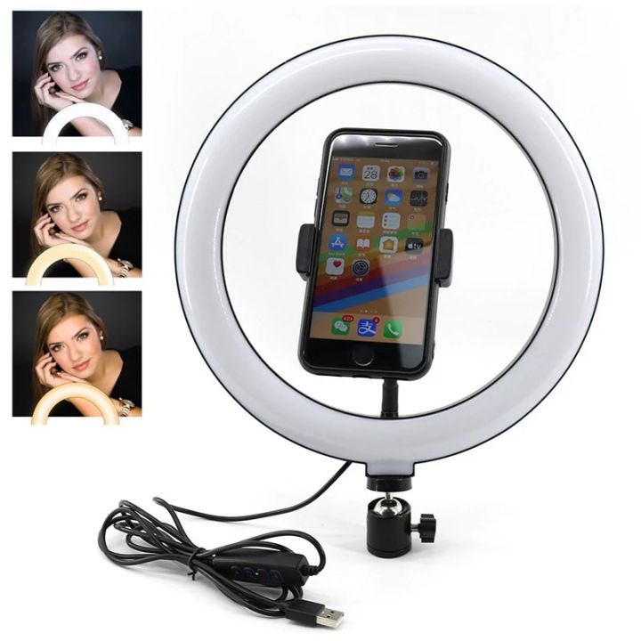 LED Ring Light Photographic 33cm Selfie Ring Lighting Tripod Phone ...