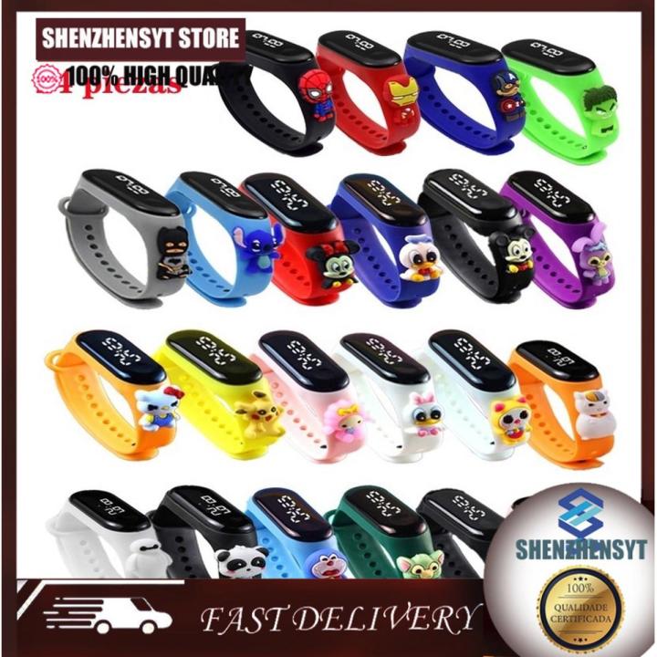 kids mickey mouse digital watch Fashional Dynamic Plastic Band Kids ...