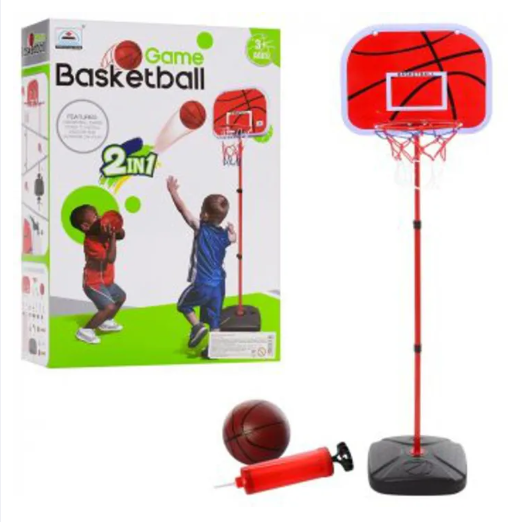 Basketball Play Set Toy for Kids 2 in 1 Adjustable Height 170 CM with ...