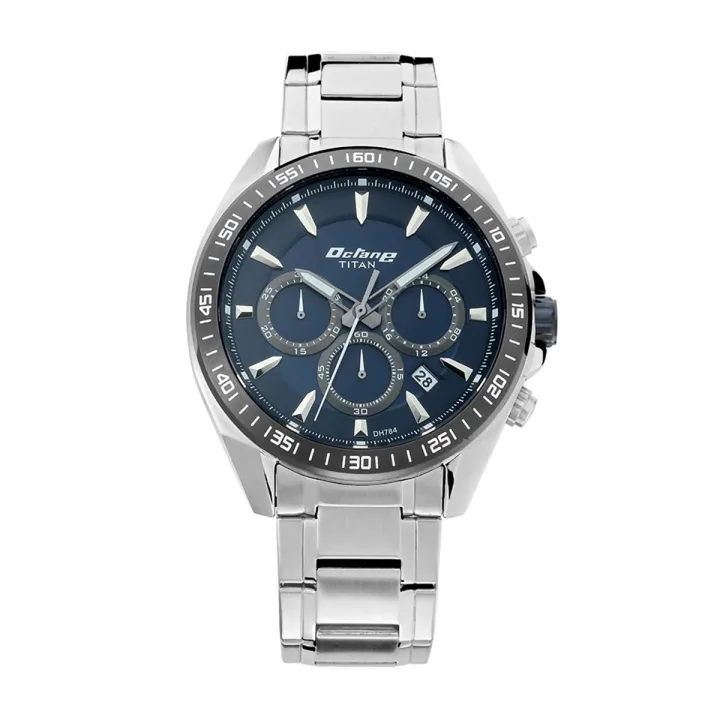 Titan 90103KM02 Blue Octane Blue Dial Chronograph Watch for Men | Daraz ...