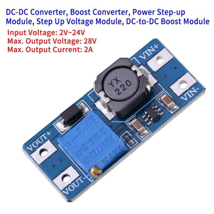 MT3608 2A DC-DC Voltage Step Up Boost Converter Module 2-24V Input | Daraz.com.bd