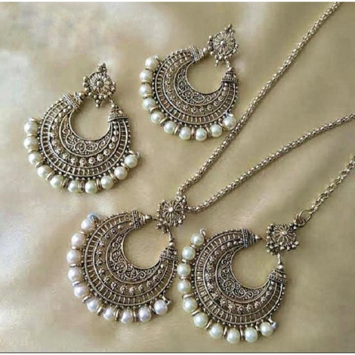 Pearl Setting Necklaces Earings & Tikli For Girls | Daraz.com.bd