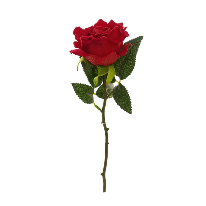 Red Fabric Rose Eco-friendly Table Decor Artificial Red Rose Flower ...