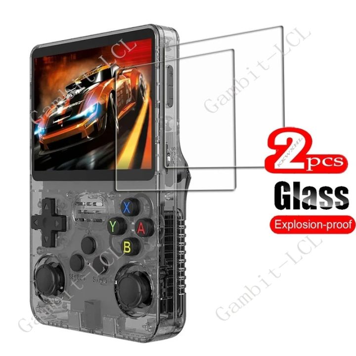 2PCS FOR R36S 3.5Inch Player Games Tempered Glass Protective ON Data ...