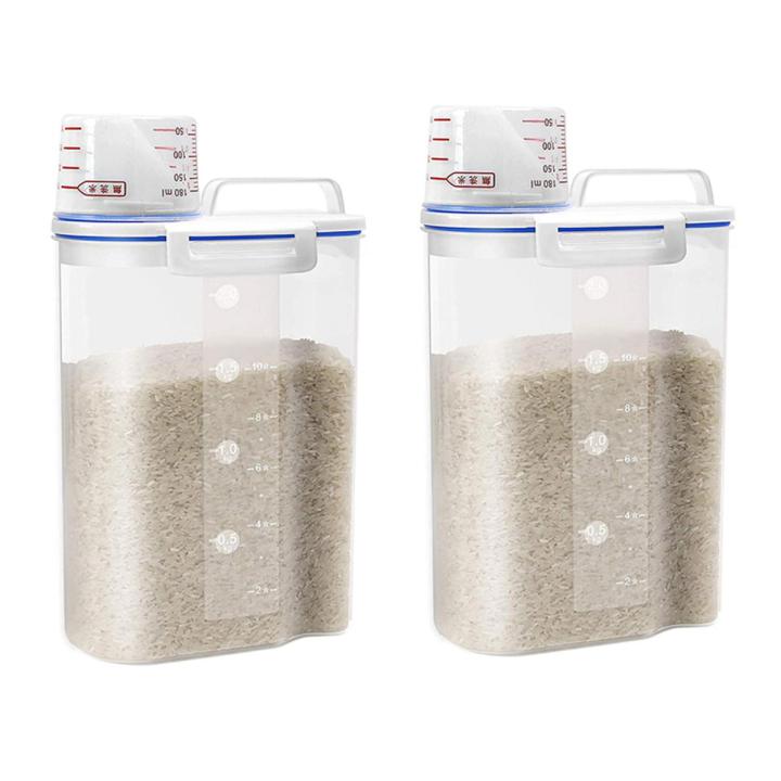 2X Rice Ce Container Storage - Airtight Dry Food Container Storage ...