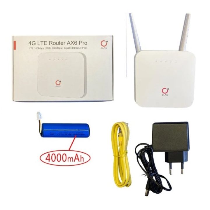 OLAX AX6 PRO 4G Sim Wifi Router With 4000mAh Battery | Daraz.com.bd