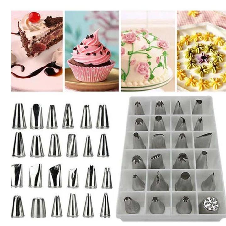 24 pcs Plastic Icing Piping Nozzle Set-Set of 24 | Daraz.com.bd