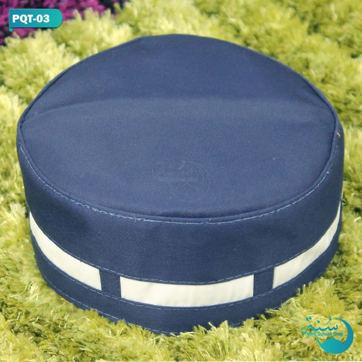 Navy Blue Color Beautiful Design Islamic Items Pakistani Cotton Tupi ...