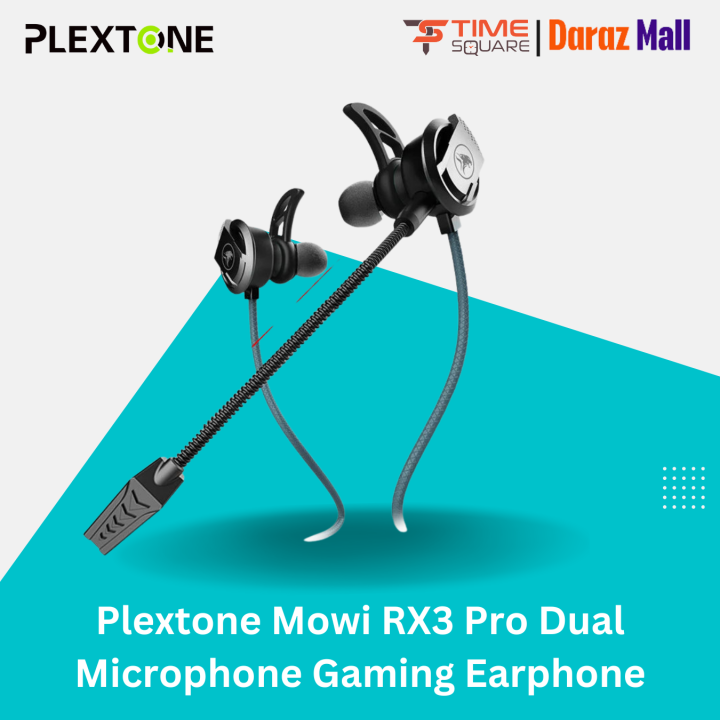 Plextone Mowi RX3 Pro Dual Microphone Gaming Earphone | Daraz.com.bd