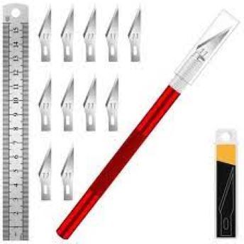 Precision Hobby_Knife, Stainless Steel Cutter Craft_Knife Set With 7 ...