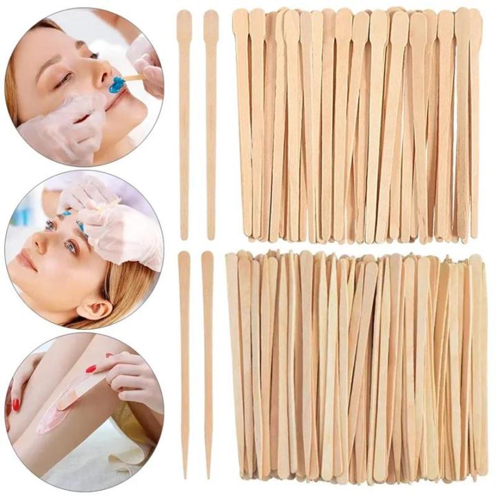 100pcs/bag Disposable Waxing Sticks Smooth Face Eyebrows Wax Spatulas ...