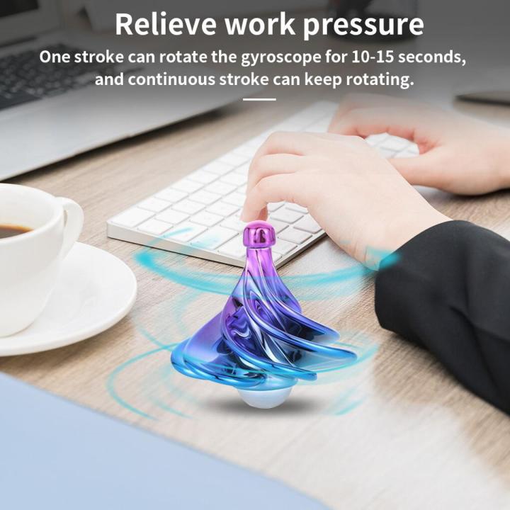 Spinner Gyro Toy Inertial Fingertip Stunt Gyroscope for Children ...