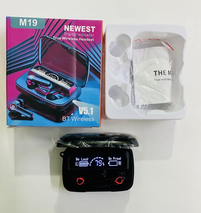 M19 TWS Wireless Bluetooth 5.1 Earbuds - Featuring Touch Control, HD ...
