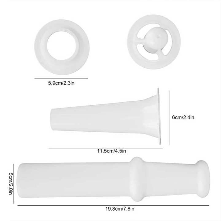 Universal Food Pusher + Sausage Filler Nozzle Kubbe Attachment Kit for ...