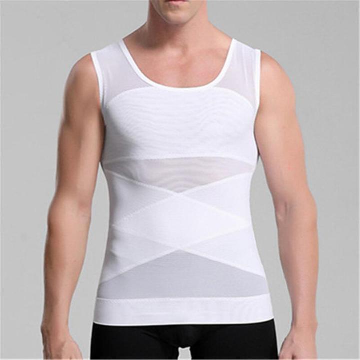 Chest Compression Vest Men Gynecotia Body Shaper Sleeveless sture ...