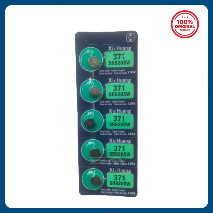 5PCS Xin Huang 371 SR920SW 1.55V Silver Oxide Watch Button Cell Lithium ...
