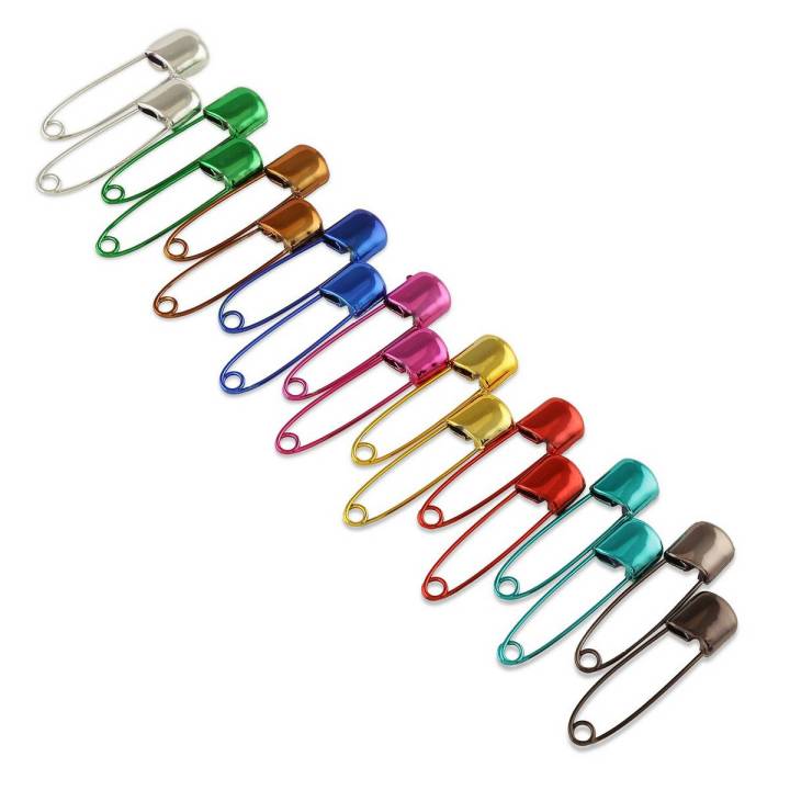 Colourful Stainless Steel Safetypin-48pcs | Daraz.com.bd