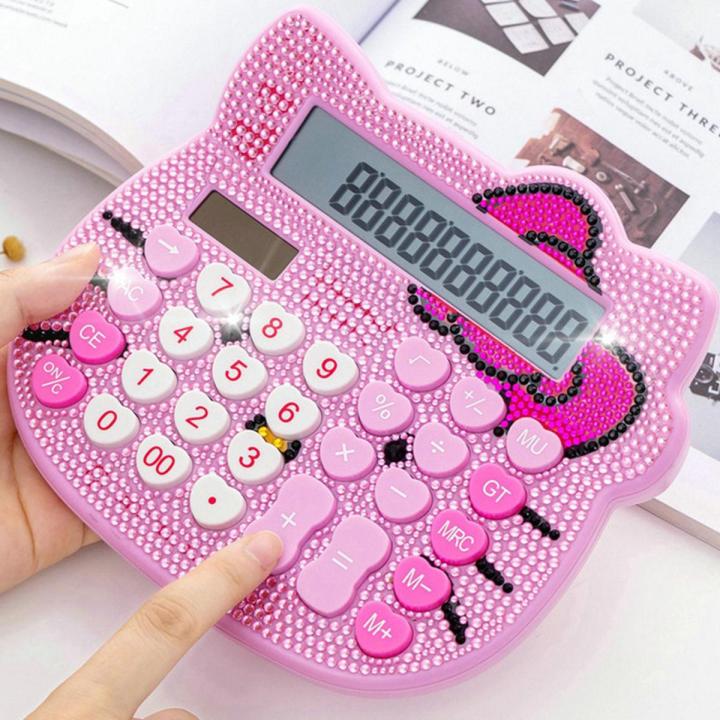 Hello Kitty Cartoon Stick Diamond Calculator Sanrioed Anime Kt Cat ...